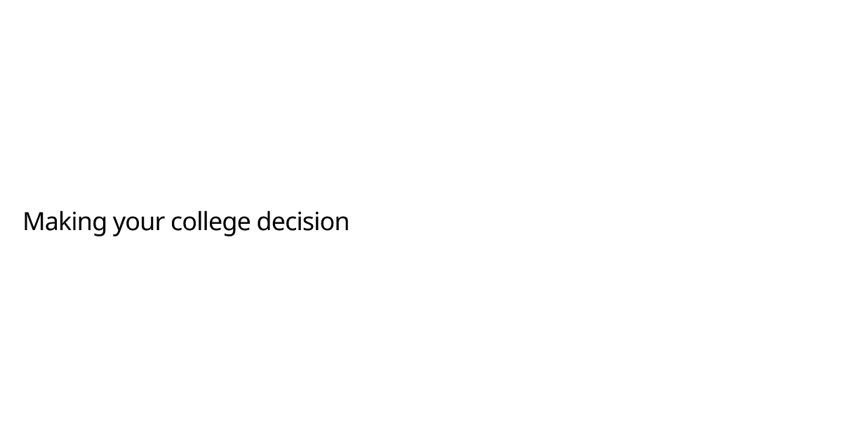 Making your college decision | David Lee