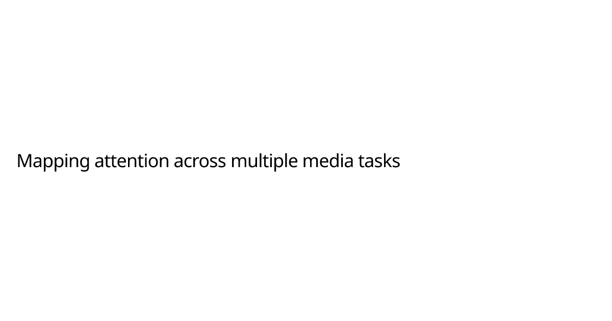 Mapping attention across multiple media tasks | Jacob T. Fisher